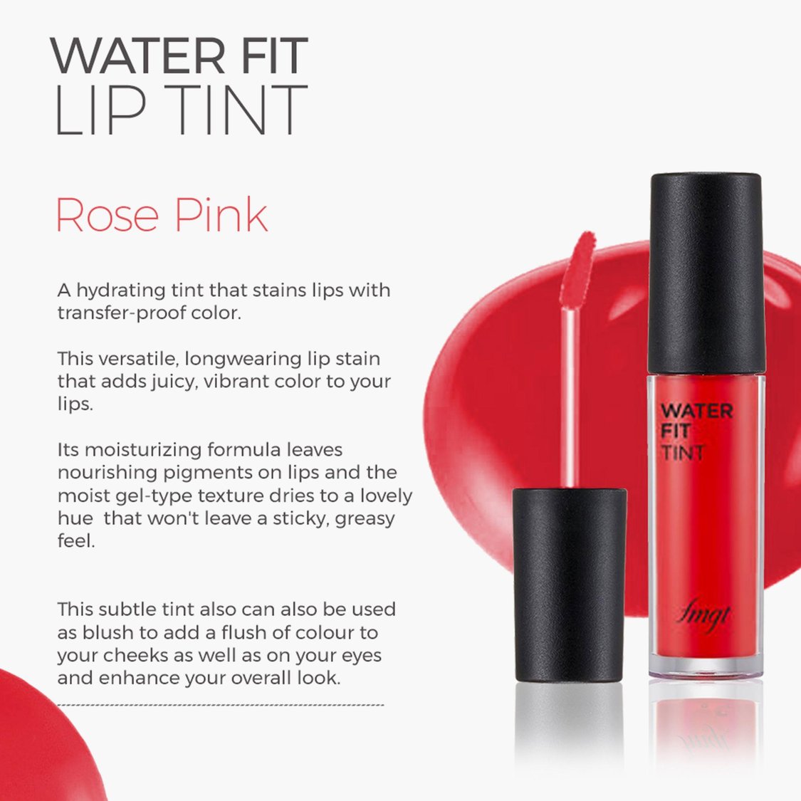 Buy THE FACE SHOP Water Fit Lip Tint - Rose Pink - 5gms from The Face ...