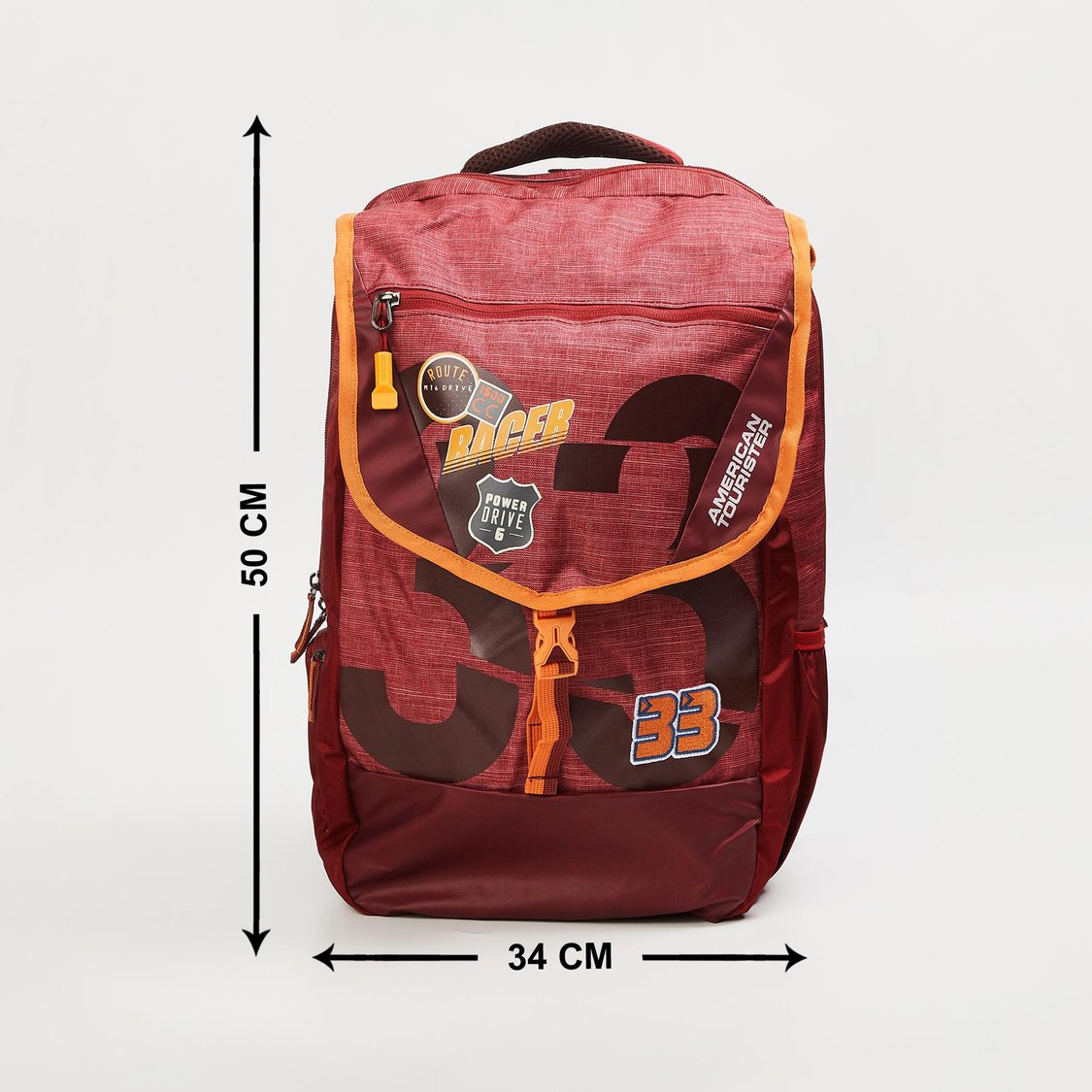 Buy AMERICAN TOURISTER Unisex Printed Zip-Closure Backpack from ...