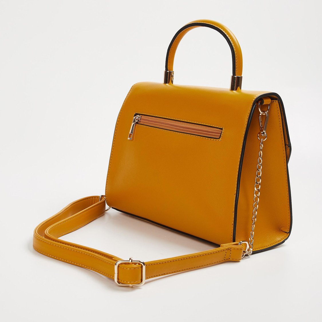 Buy CODE Women Solid Twist-Lock Flap Closure Handbag from CODE at just ...