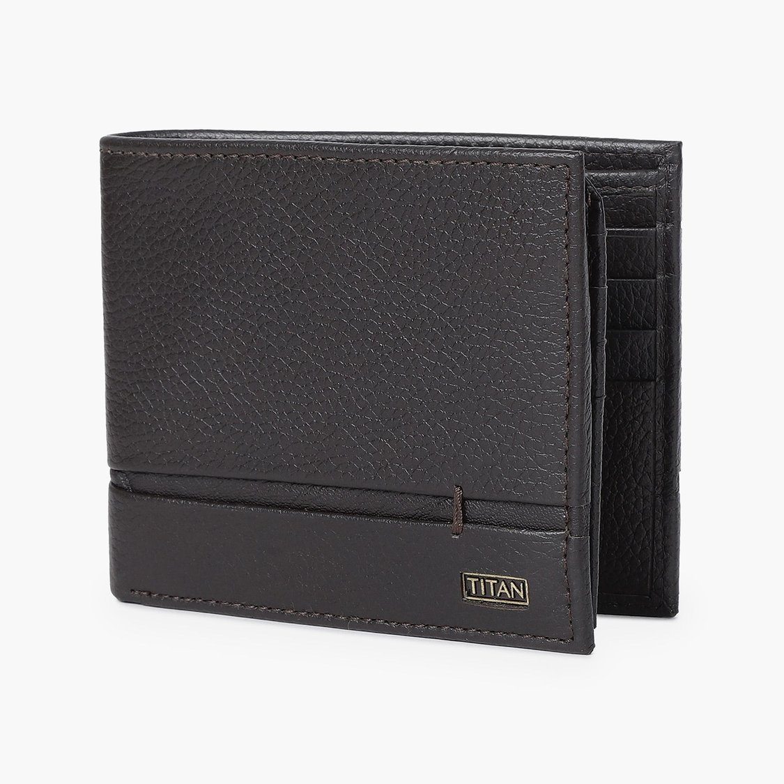 Buy TITAN Men Textured Leather Bi-Fold Wallet from Titan at just INR 1749.0