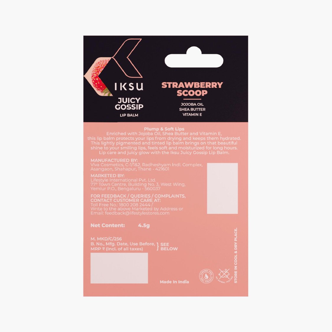 Buy IKSU Juicy Gossip Lip Balm - Strawberry Scoop - 4.5g from Iksu at ...