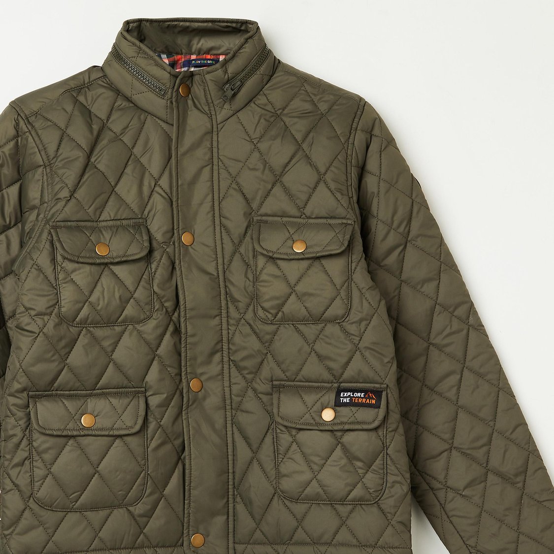 Buy INDIAN TERRAIN Boys Detachable Hood Puffer Jacket from Indian ...