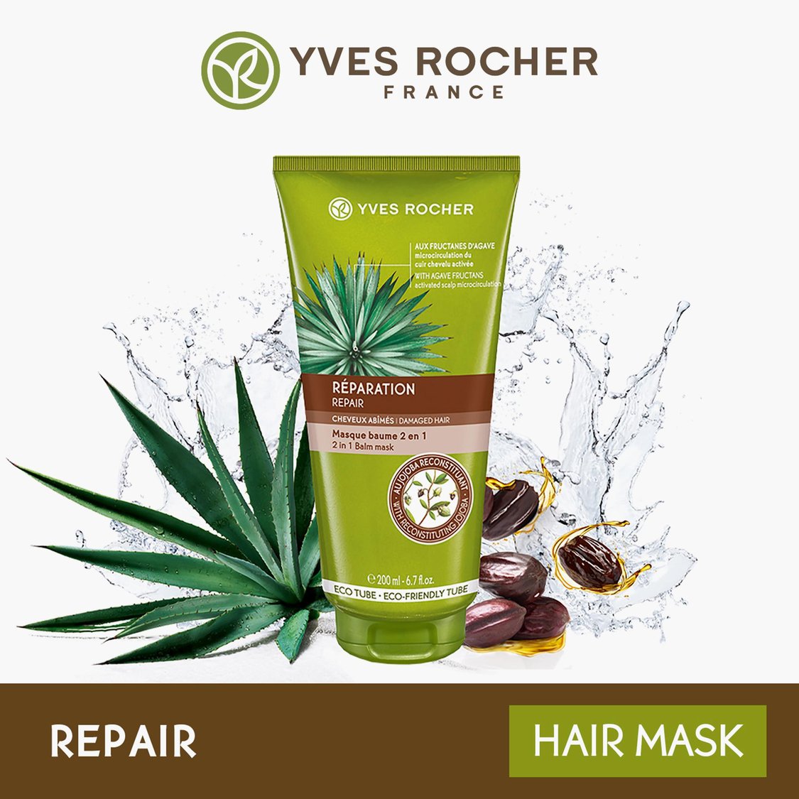 Buy YVES ROCHER Repair 2 In 1 Balm Mask- 200ml from Yves Rocher at just ...