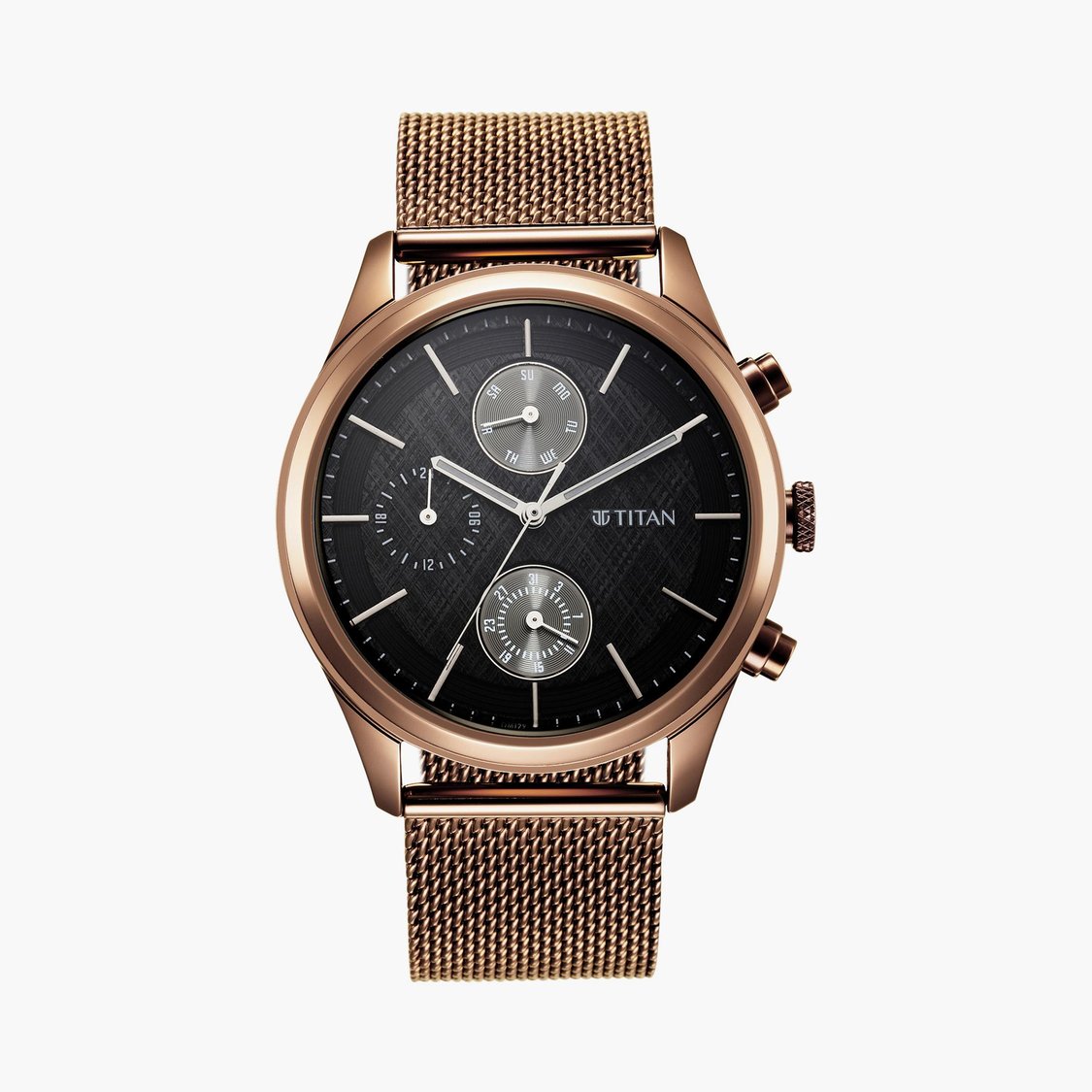Buy TITAN Men Mesh Strap Chronograph Watch - 1805QM05 from Titan at ...