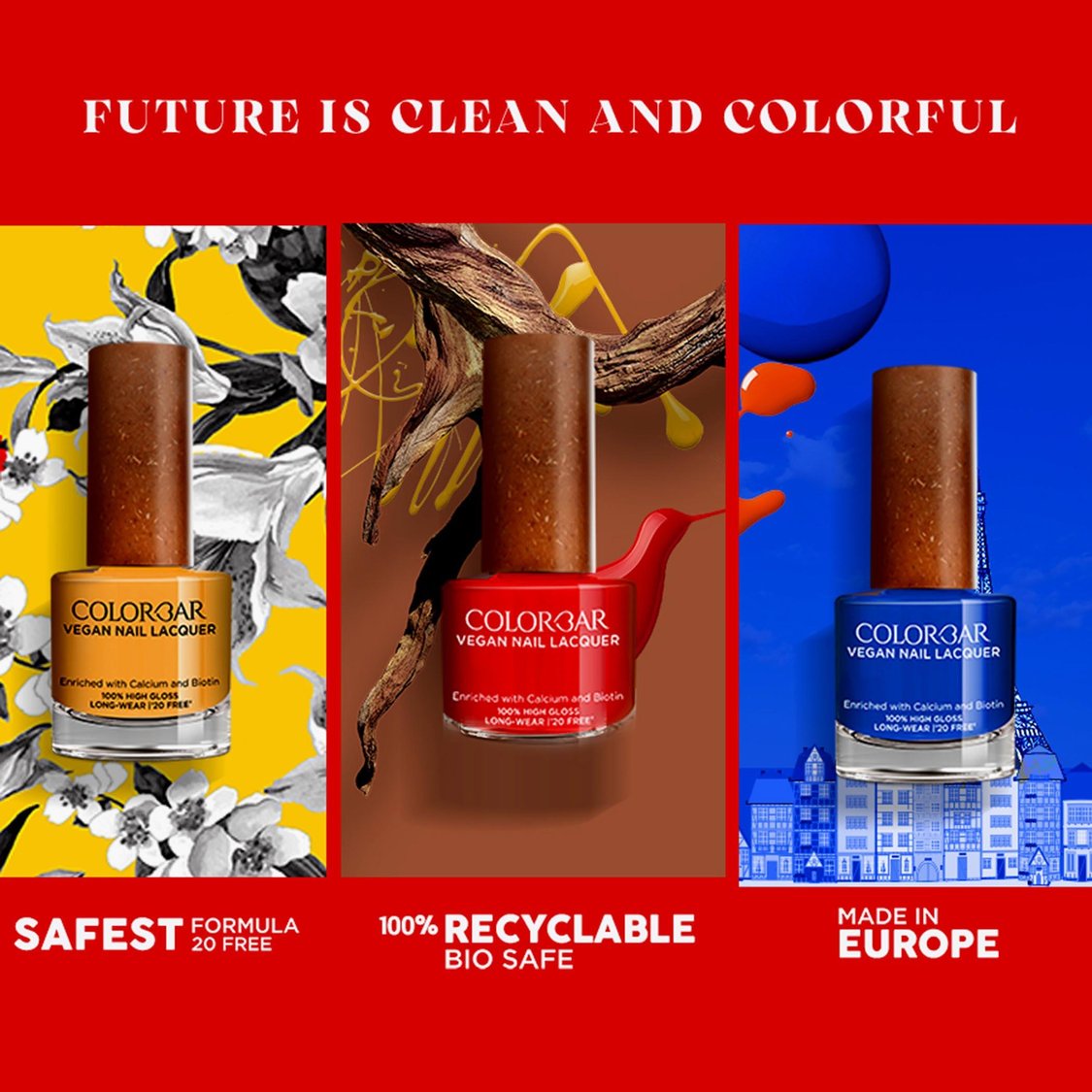 Buy COLORBAR High Gloss Nail Enamel - Red Riding Hood 242 - 8ml from ...