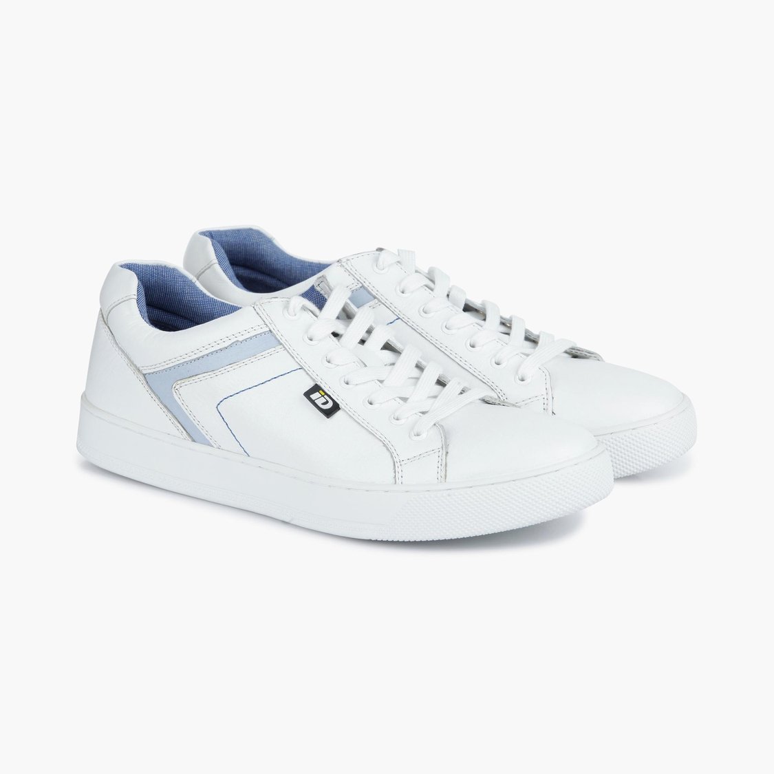 Buy ID Men Colourblock Leather Lace-Up Casual Sneakers from ID at just ...