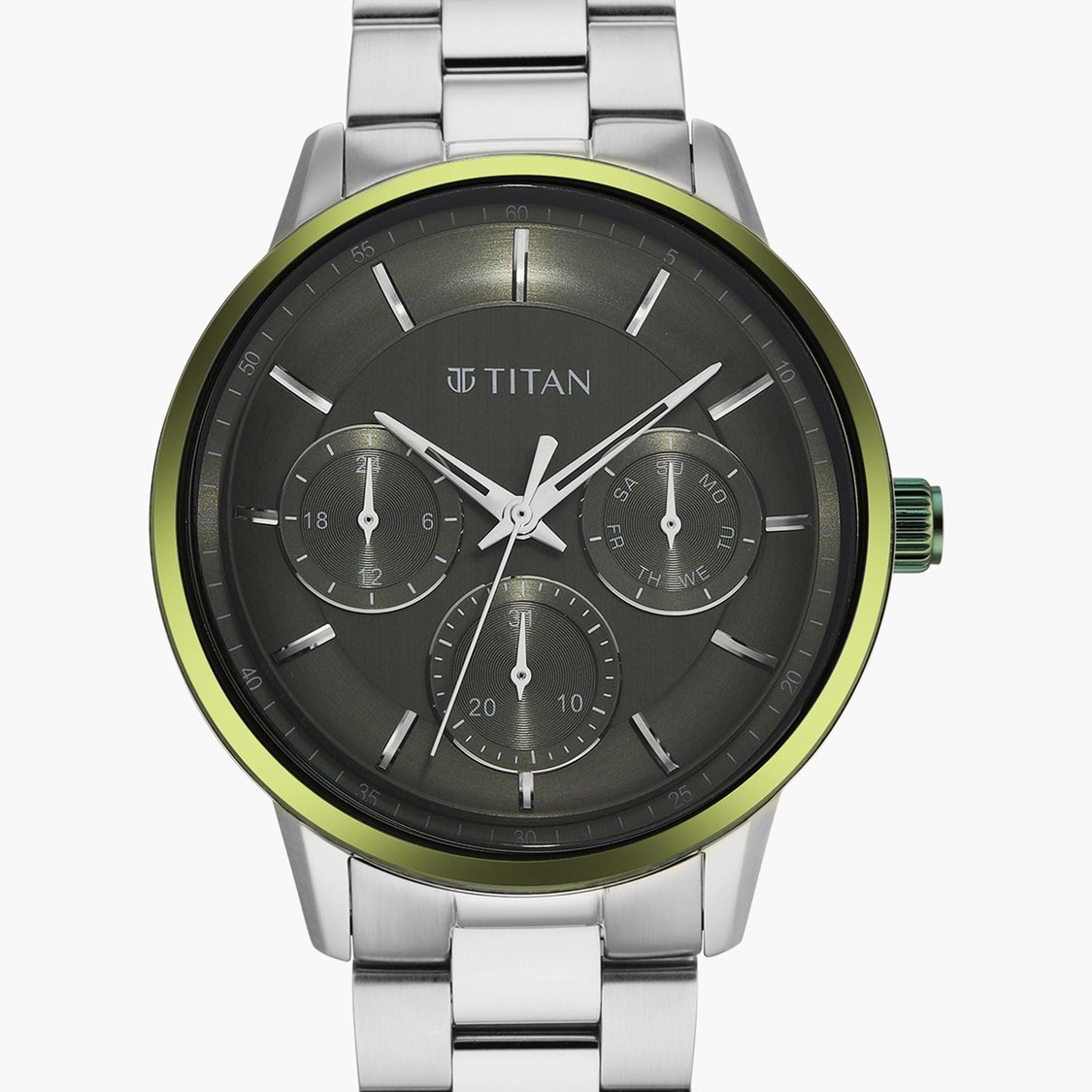 Buy TITAN Men Solid Stainless Steel Strap Multifunction Watch ...
