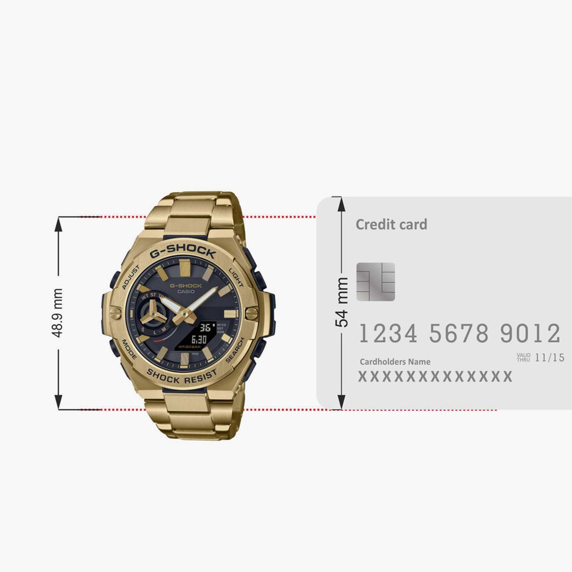 Buy CASIO G-Shock Men Multifunction Watch with Stainless Steel Strap ...