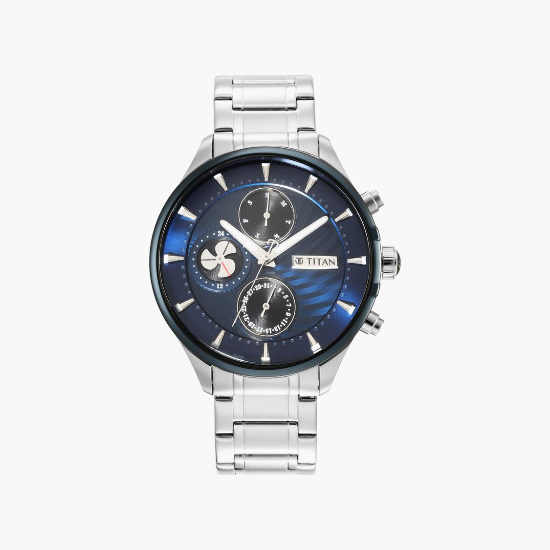 Buy TITAN Maritime Men Printed Chronograph Watch With Stainless Steel ...