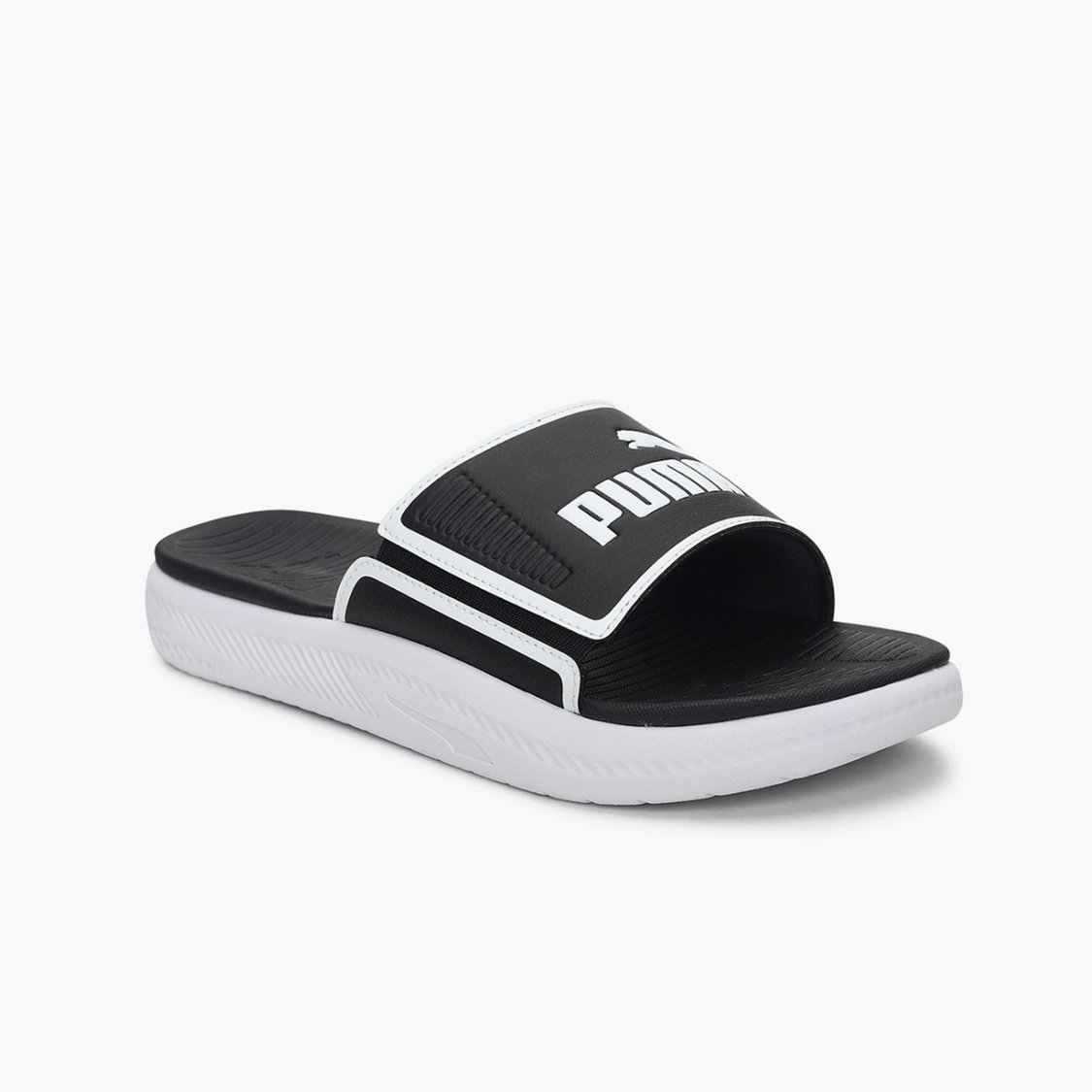 Buy PUMA Men Solid Slip-On Sliders from PUMA at just INR 3299.0