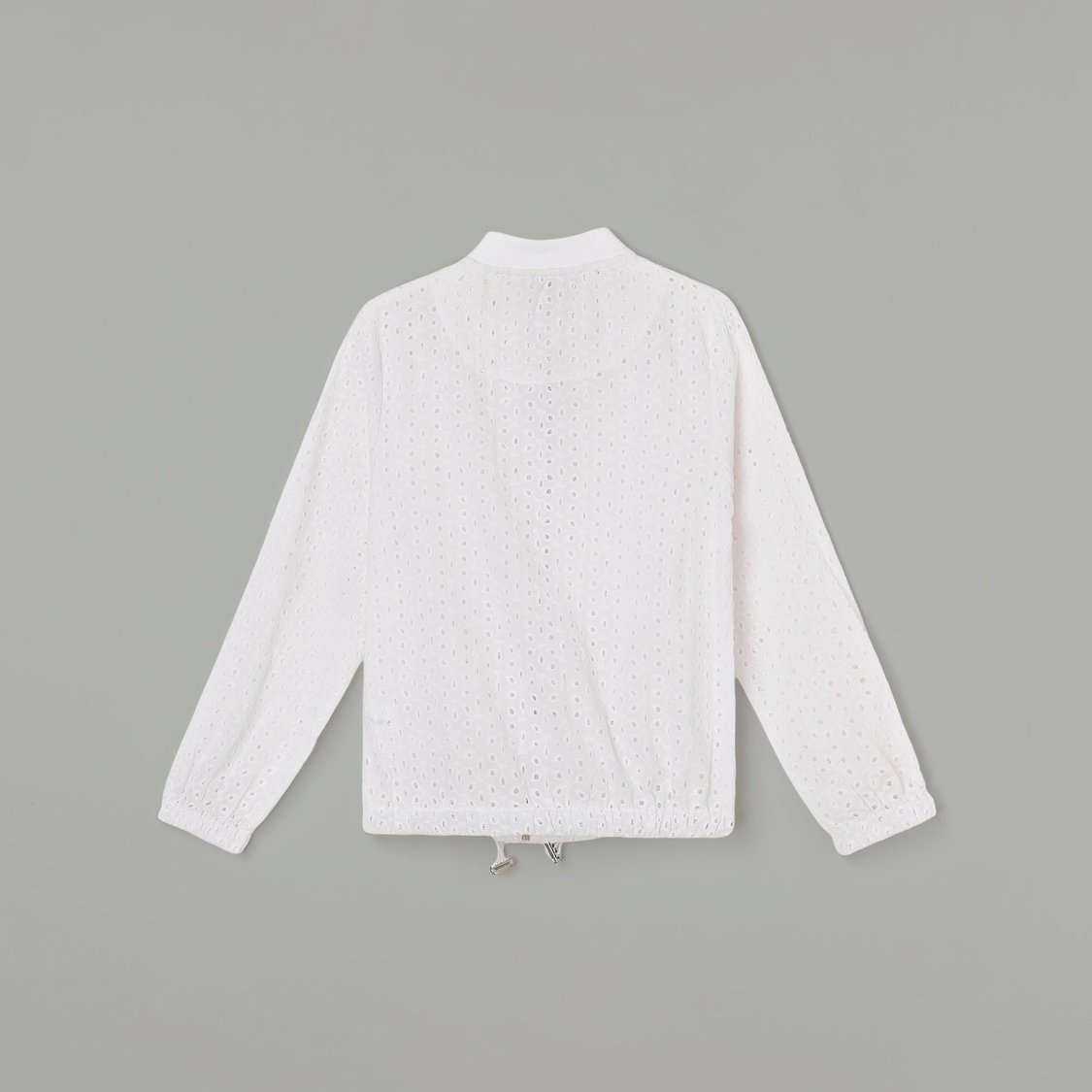 Buy FAME FOREVER Girls Schiffli Detailed Bomber Jacket from Fame Forever at just INR 1299.0