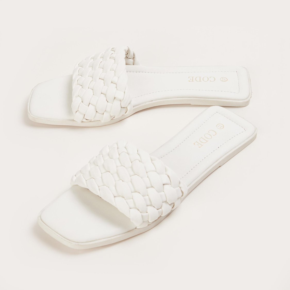 Buy CODE Women Braided Open-Toe Flat Sandals from CODE at just INR 1099.0