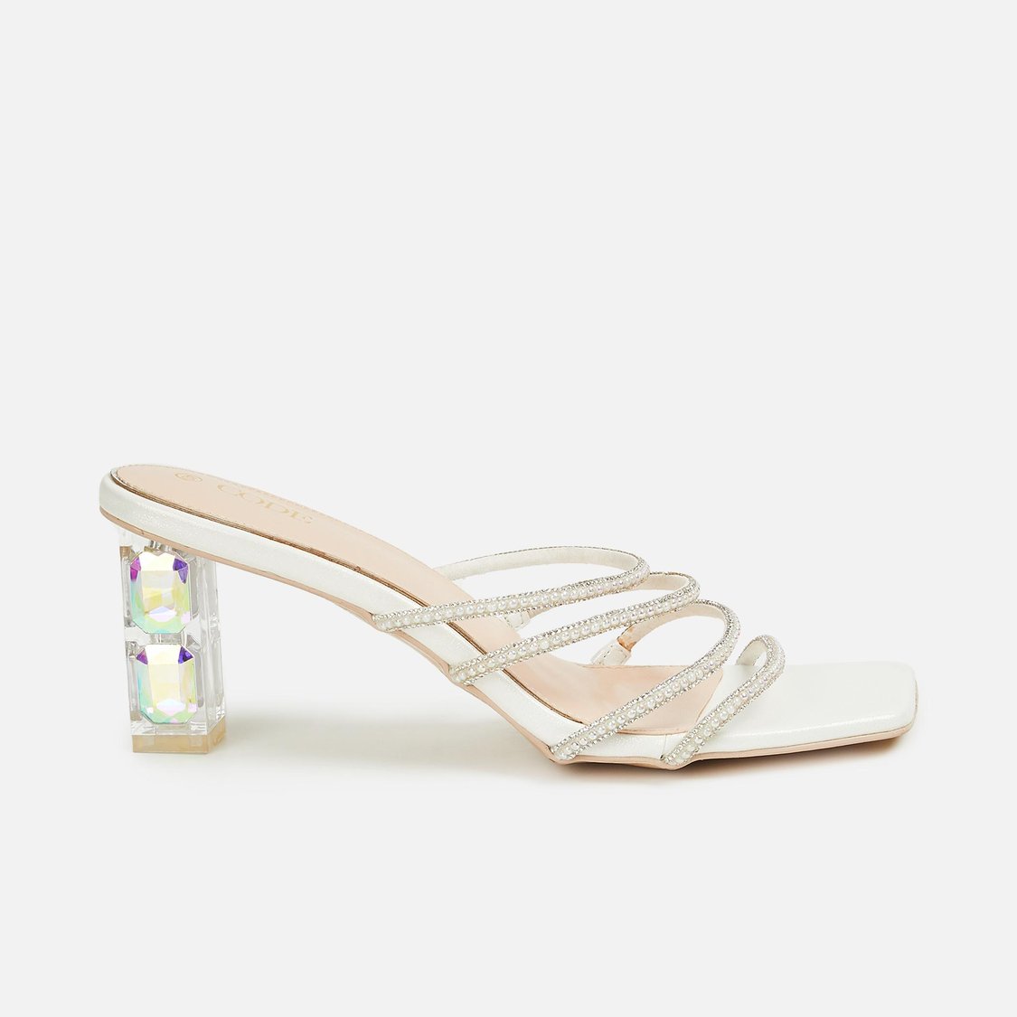 Buy CODE Women Embellished Strappy Block Heel Sandals from CODE at just ...