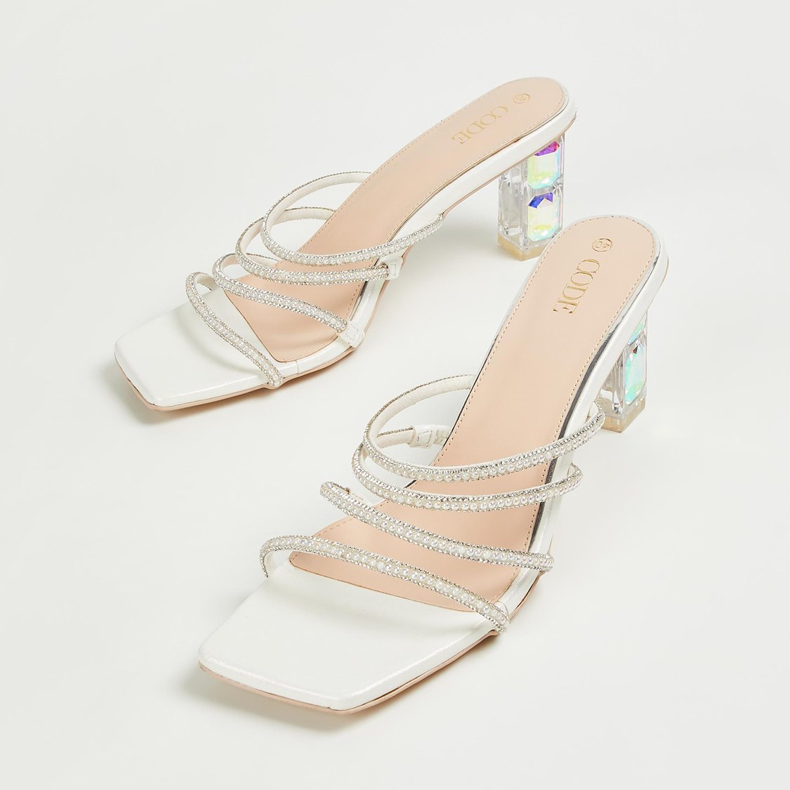 Buy CODE Women Embellished Strappy Block Heel Sandals from CODE at just ...