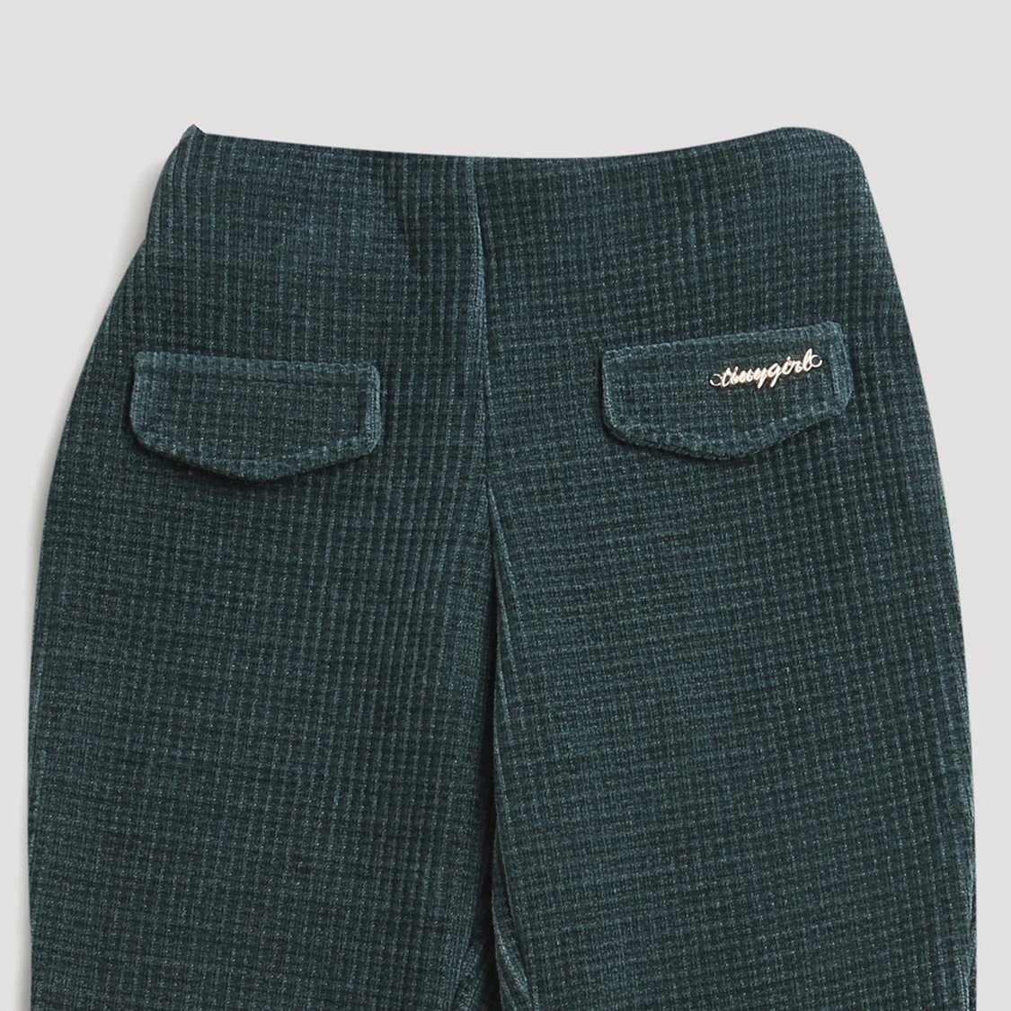 Buy TINY GIRL Textured Elasticated Waist Bell Bottom Trousers from Tiny ...