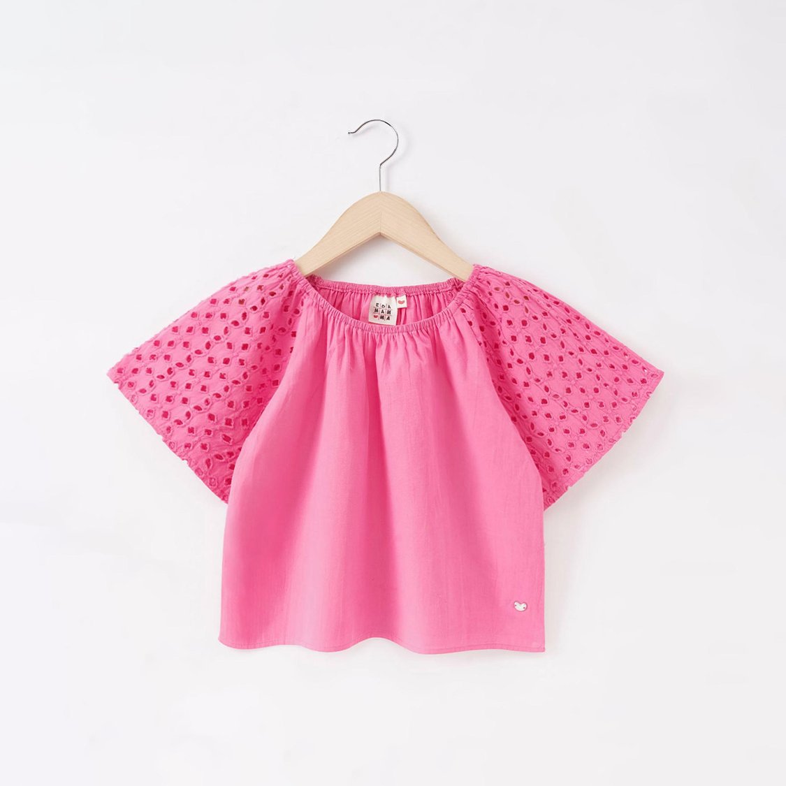 Buy ED-A-MAMMA Girls Schiffli Embroidered Raglan Sleeve Top from Ed-A ...