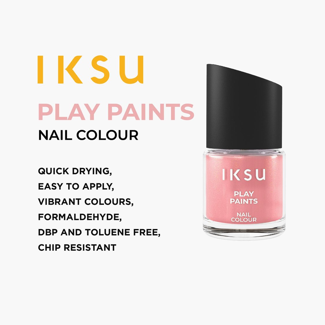 Buy IKSU Play Paints Nail Colour Glitter Blush - 8ml from Iksu at just ...