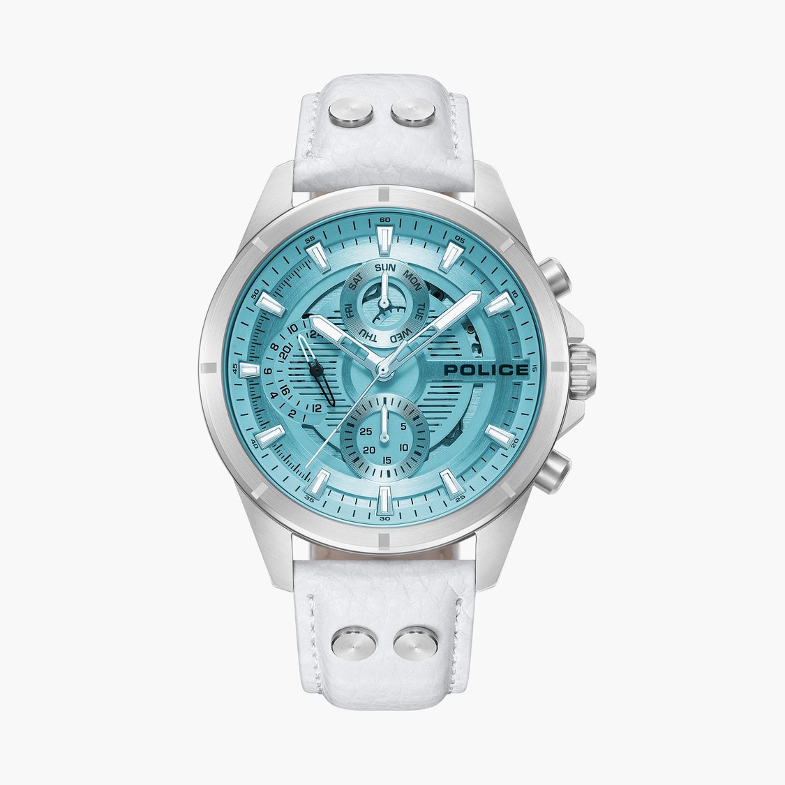 Buy POLICE Men Chronograph Watch with Leather Strap - PLPEWJF0004603 ...