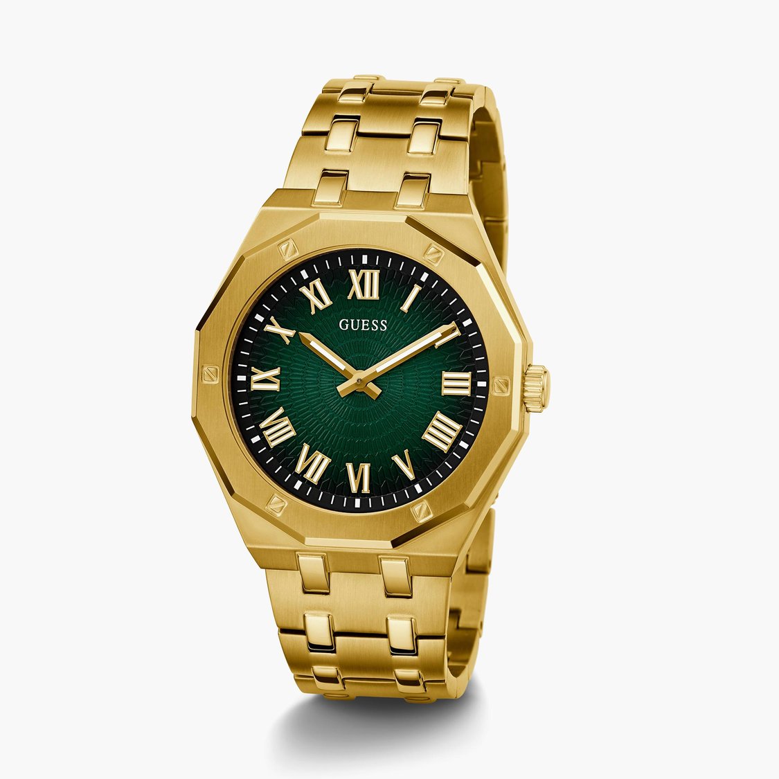 Buy GUESS Men Round Analog Watch with Metal Strap - GW0575G2 from Guess ...