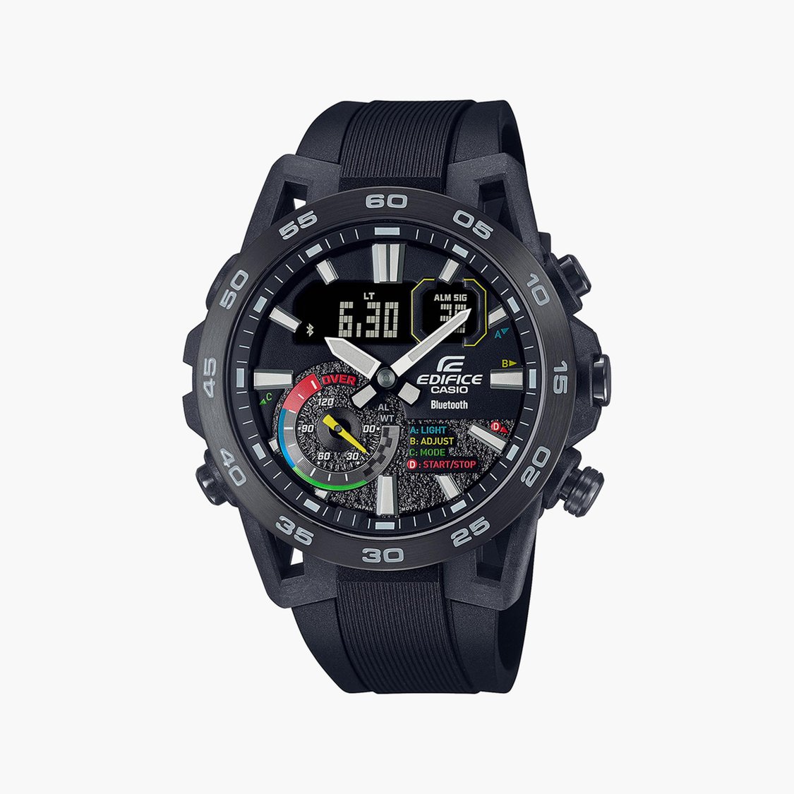 Buy CASIO Men Round Analog-Digital Watch with Silicone Strap - ED577 ...