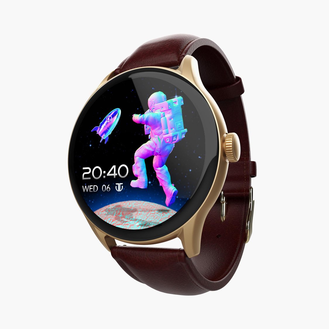 Buy TITAN Evoke Unisex Digital Smart Watch with Leather Strap ...