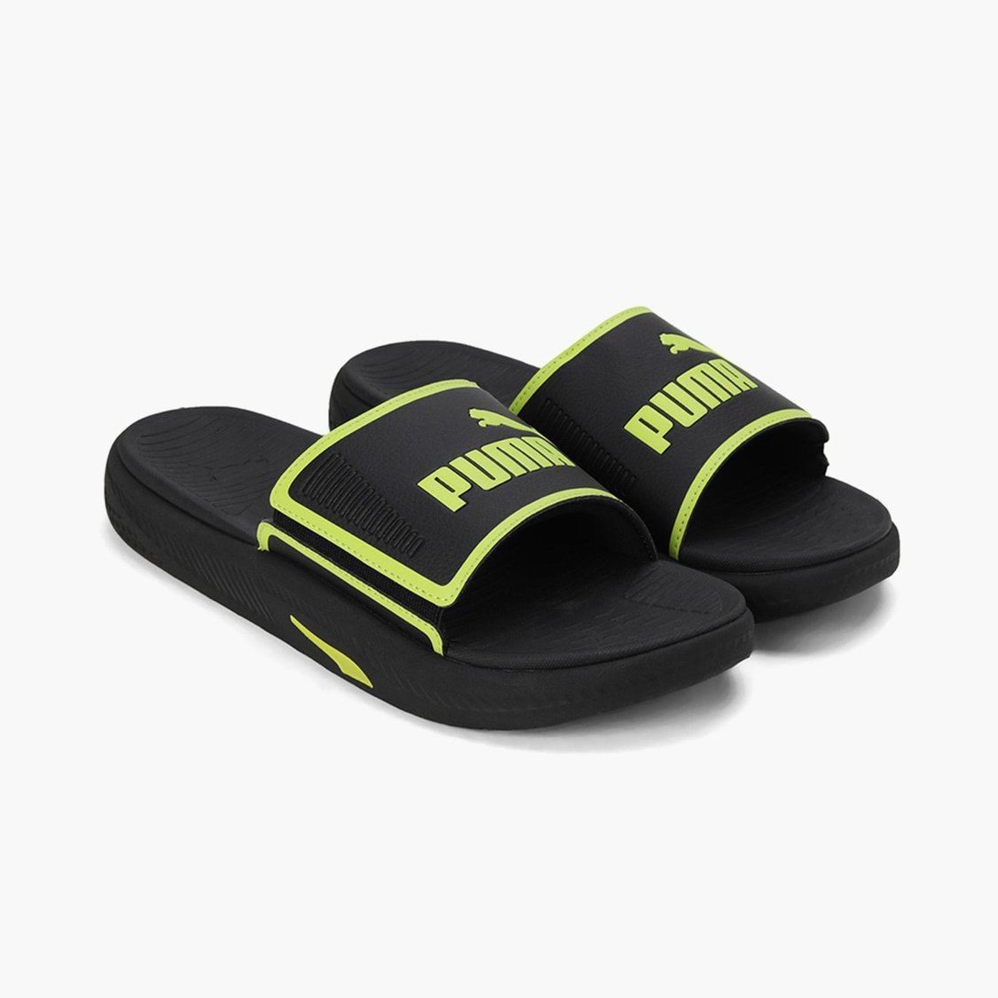 Buy PUMA Men Logo Printed Sliders from PUMA at just INR 3299.0