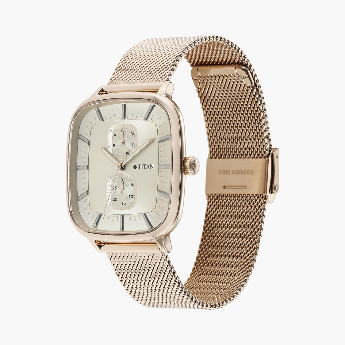 Buy TITAN Men Multifunction Watch with Mesh Strap - 90178WM01 from ...