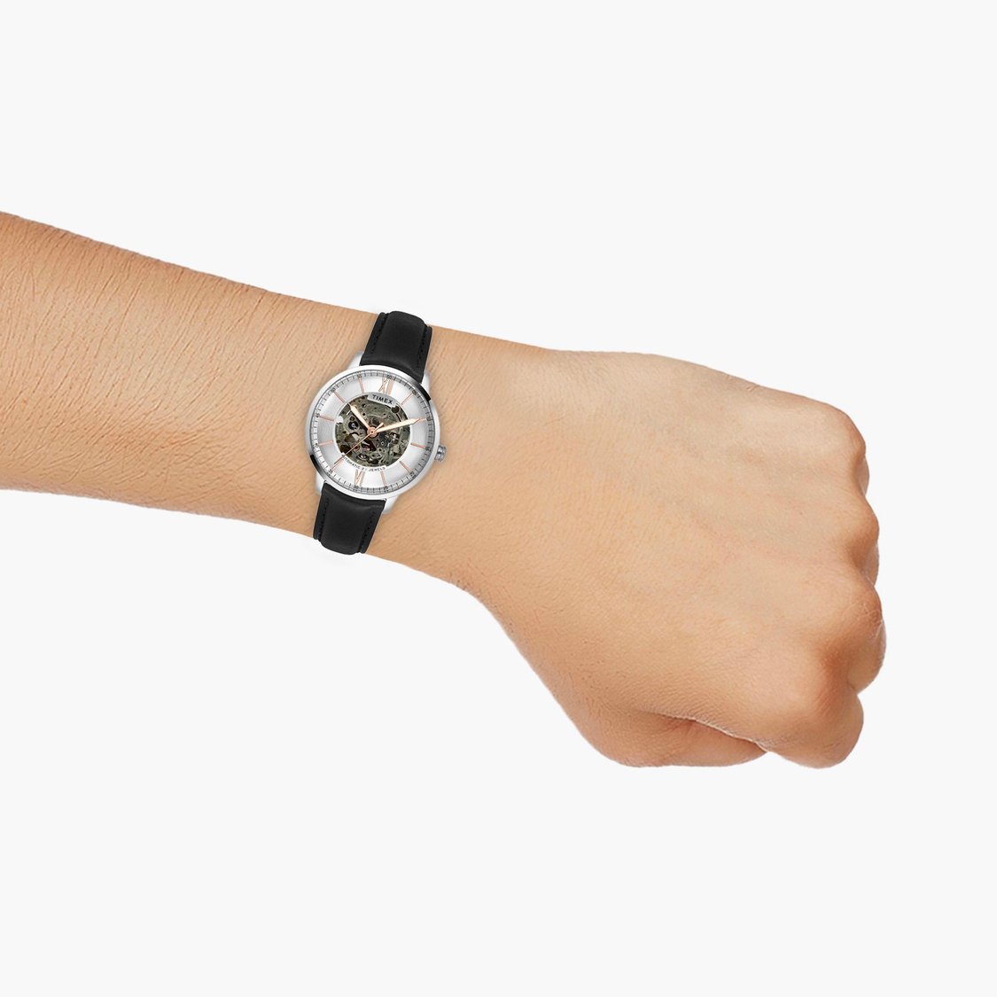 Buy TIMEX Men Skeleton Automatic Watch with Leather Strap - TWEG23500 ...