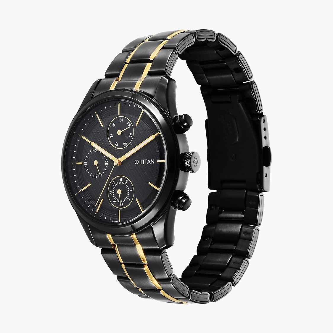 Buy TITAN Men Chronograph Watch with Metal Strap - 1805KM06 from Titan ...