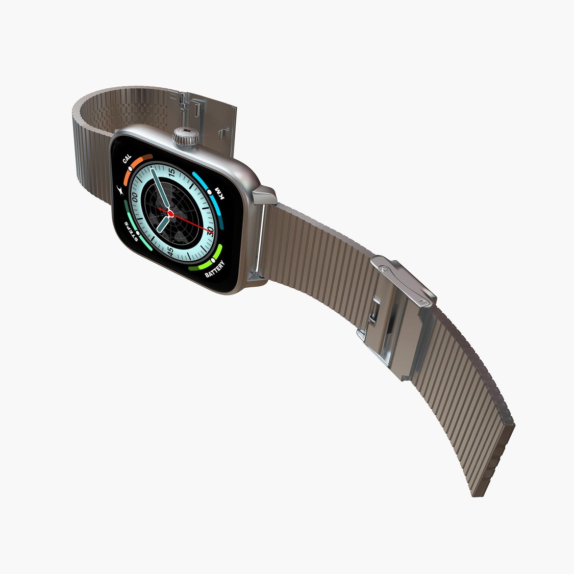 Buy FASTRACK Phantom Unisex Digital Smart Watch with Metal Strap ...