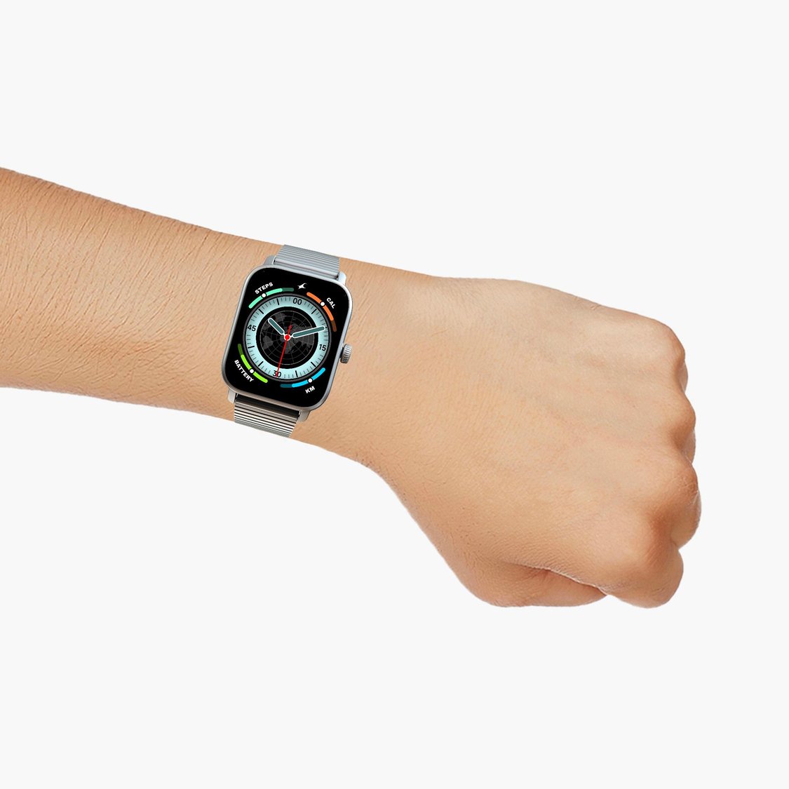 Buy FASTRACK Phantom Unisex Digital Smart Watch with Metal Strap ...