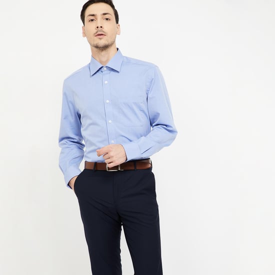 LOUIS PHILIPPE Solid Regular Fit Formal Shirt