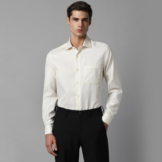 LOUIS PHILIPPE Men Solid Regular Fit Formal Shirt