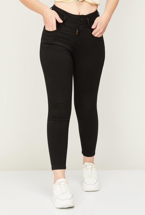 FAME FOREVER Women Dark Washed Skinny Fit Jeans