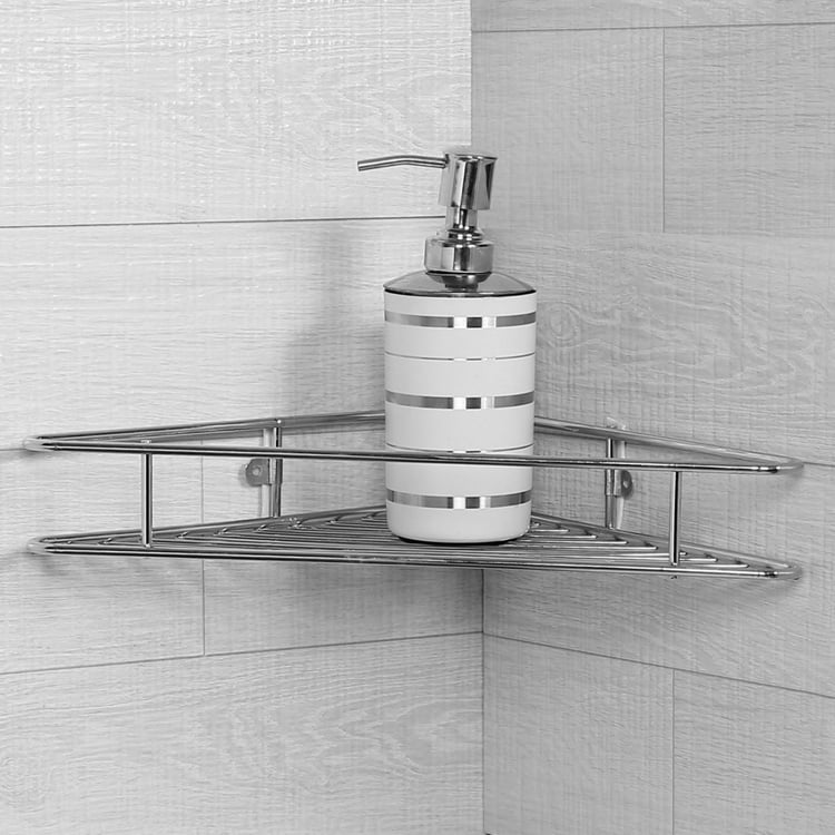 Buy Adrian Aeron Stainless Steel Corner Net Shelf from Home Centre at ...