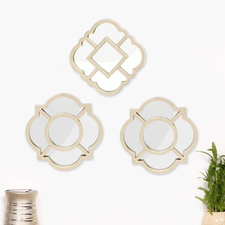 Buy Maissance Plastic Decor Mirrors- Set Of 3 Pcs. from Home Centre at ...