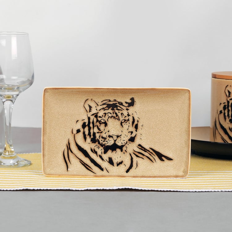 Buy Imperial Tiger Rectangular Platter from Home Centre at just INR 595.0