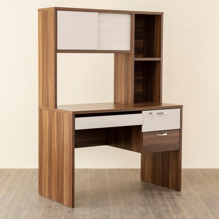 Buy Akron-Crystal Desk with Hutch from Home Centre at just INR 35600.0