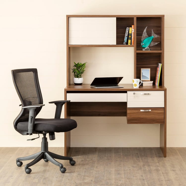 Buy Akron-Crystal Desk with Hutch from Home Centre at just INR 35600.0