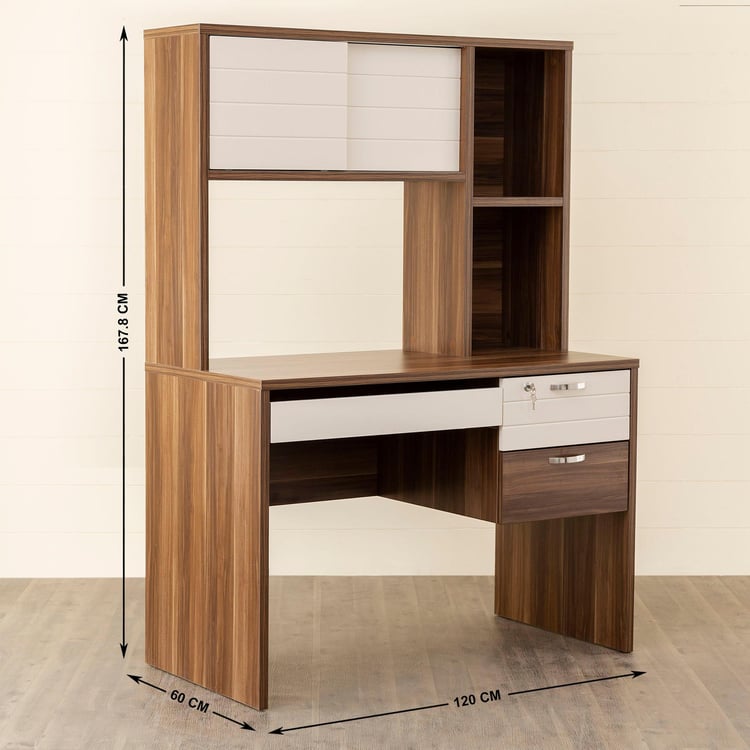 Buy Akron-Crystal Desk with Hutch from Home Centre at just INR 35600.0