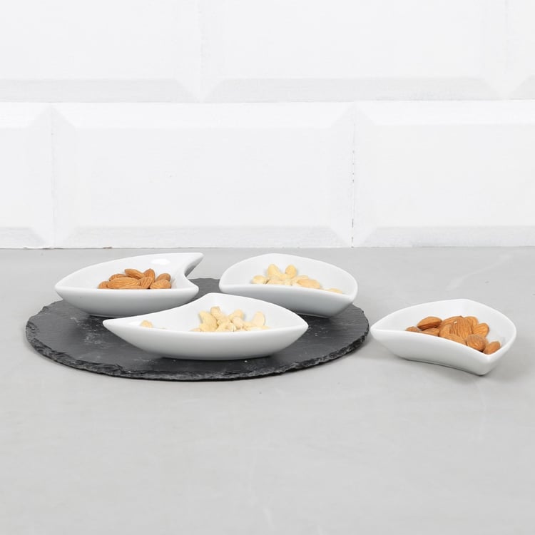 Buy Irene Snack Plate With Slate-5 Pcs. from Home Centre at just INR 895.0