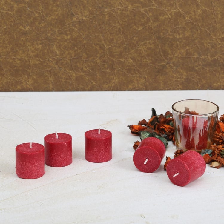 Buy Colour Connect Votive Candle Set-6 Pcs. Raspberry from Home Centre ...