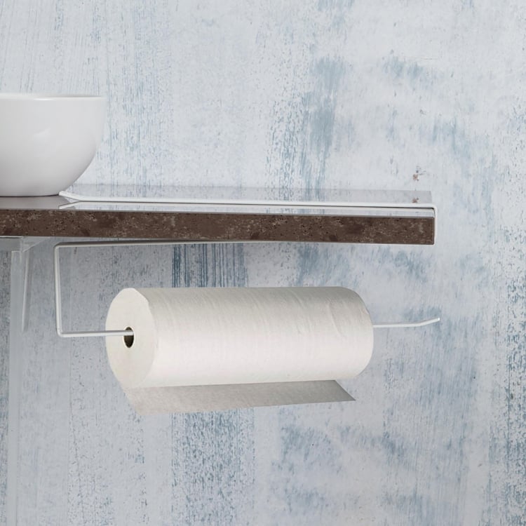 Buy Orion Solid Beige Metal Shelf Roll Holder - 26.5 cm x 8 cm from ...