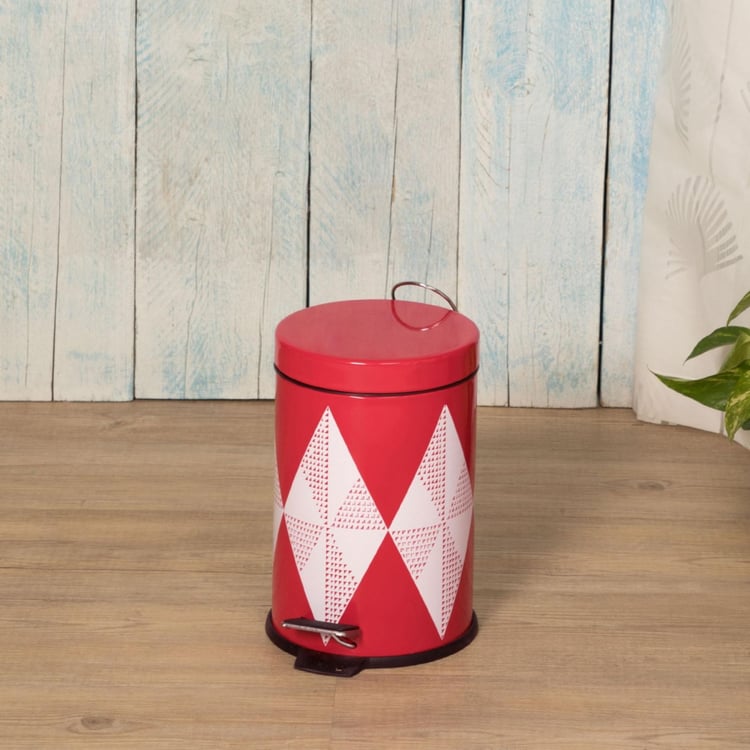 Buy HUDSON Printed Metal Round Dustbin from Home Centre at just INR 799.0