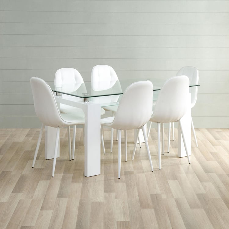 Buy Finn 6-Seater Dining Table without Chairs - White from Home Centre ...