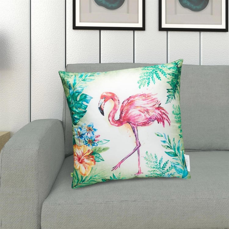Buy Alora Crest Flamingo Digital Print Filled Cushion - 40 x 40 cm from ...