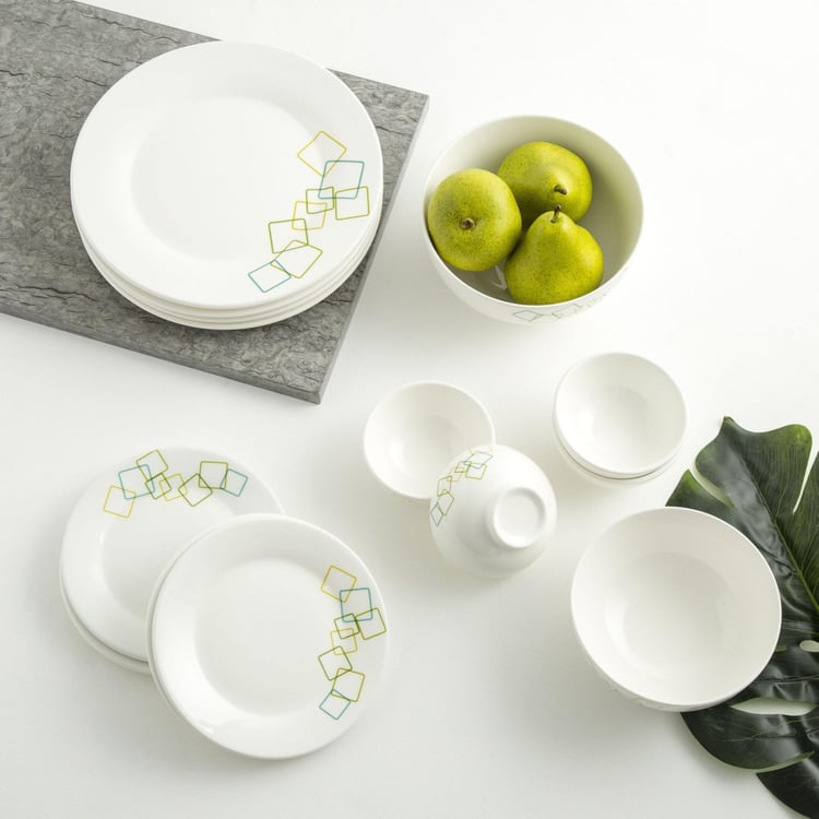 Buy Pristine-Shelly Geometric Print 14-Piece Dinner Set from Home ...