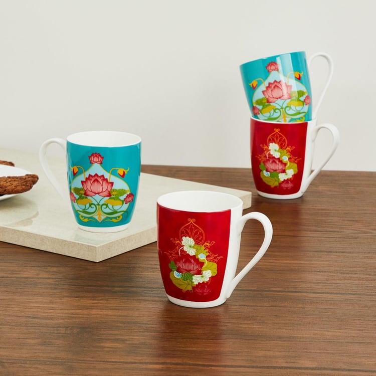 Buy MANISH ARORA Bone China Printed Mugs - 4 pcs. from Home Centre at ...