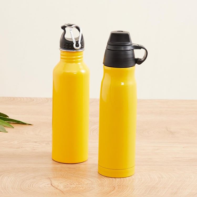 Buy Victory Yellow Stainless Steel Contemporary Flask - 750 + 500 ml ...
