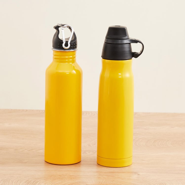 Buy Victory Yellow Stainless Steel Contemporary Flask - 750 + 500 ml ...